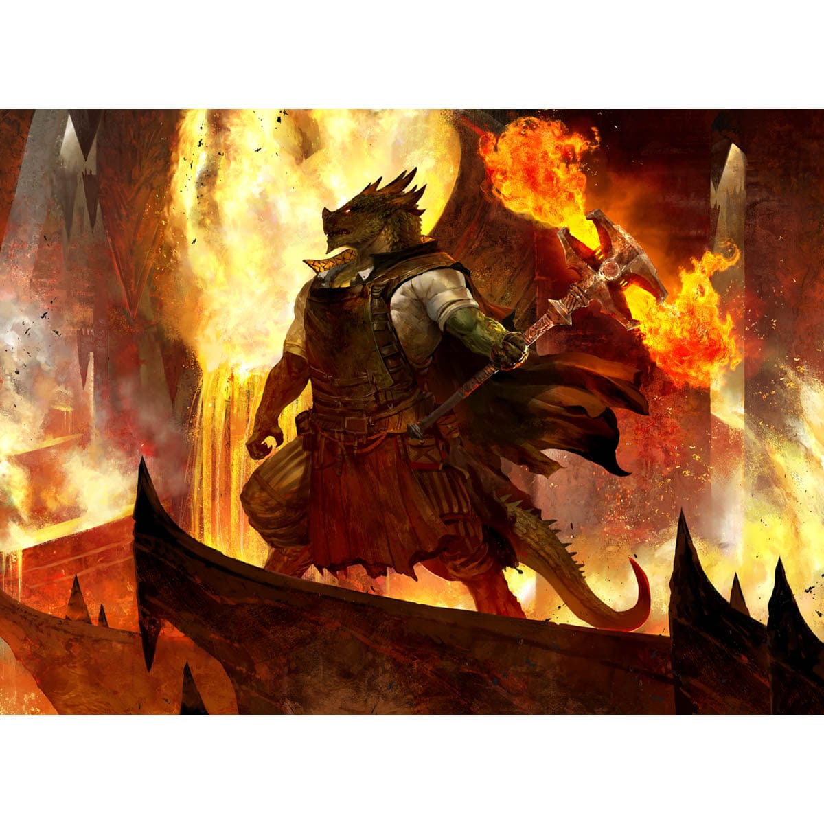 Pyre-Sledge Arsonist Print - Original Magic Art