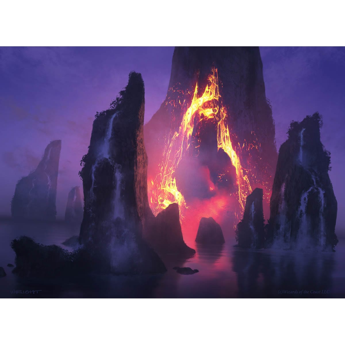 Fiery Islet Print - Original Magic Art