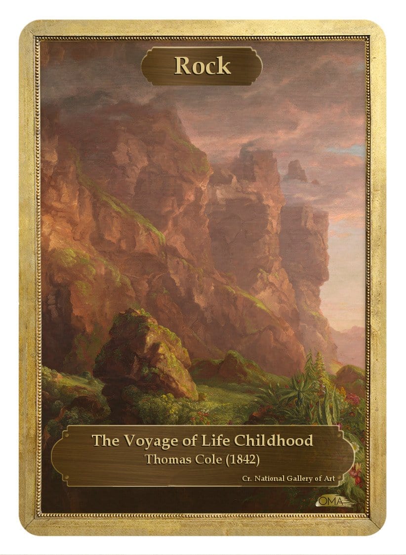 Rock Token by Thomas Cole - Original Magic Art