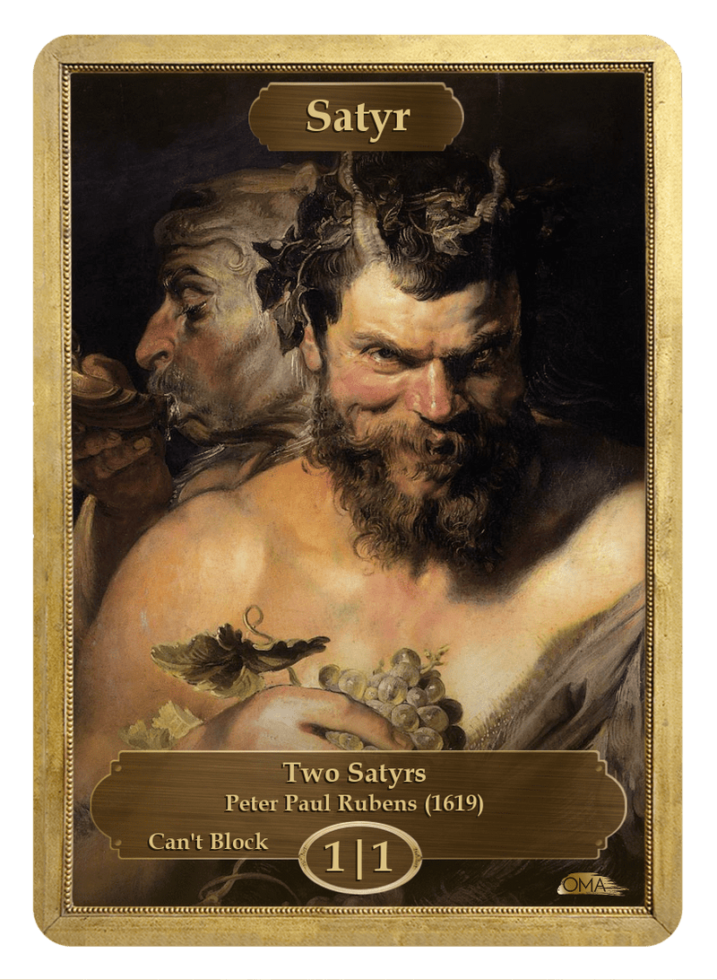 Satyr Token (1/1 - Can't Block) by Peter Paul Rubens - Original Magic Art