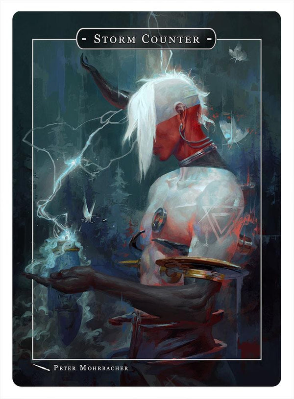 Storm Counter Token by Peter Mohrbacher - Original Magic Art