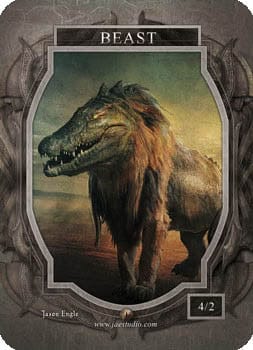 Beast Token (4/2) by Jason A. Engle - Original Magic Art