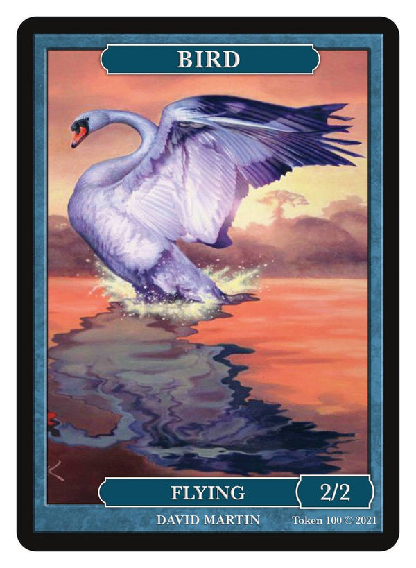 Bird Token (2/2 - Flying) by David Martin - Original Magic Art