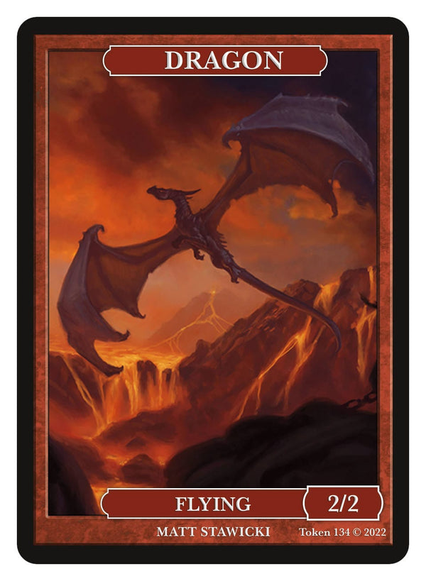 Dragon Token (2/2 - Flying) by Matt Stawicki - Original Magic Art
