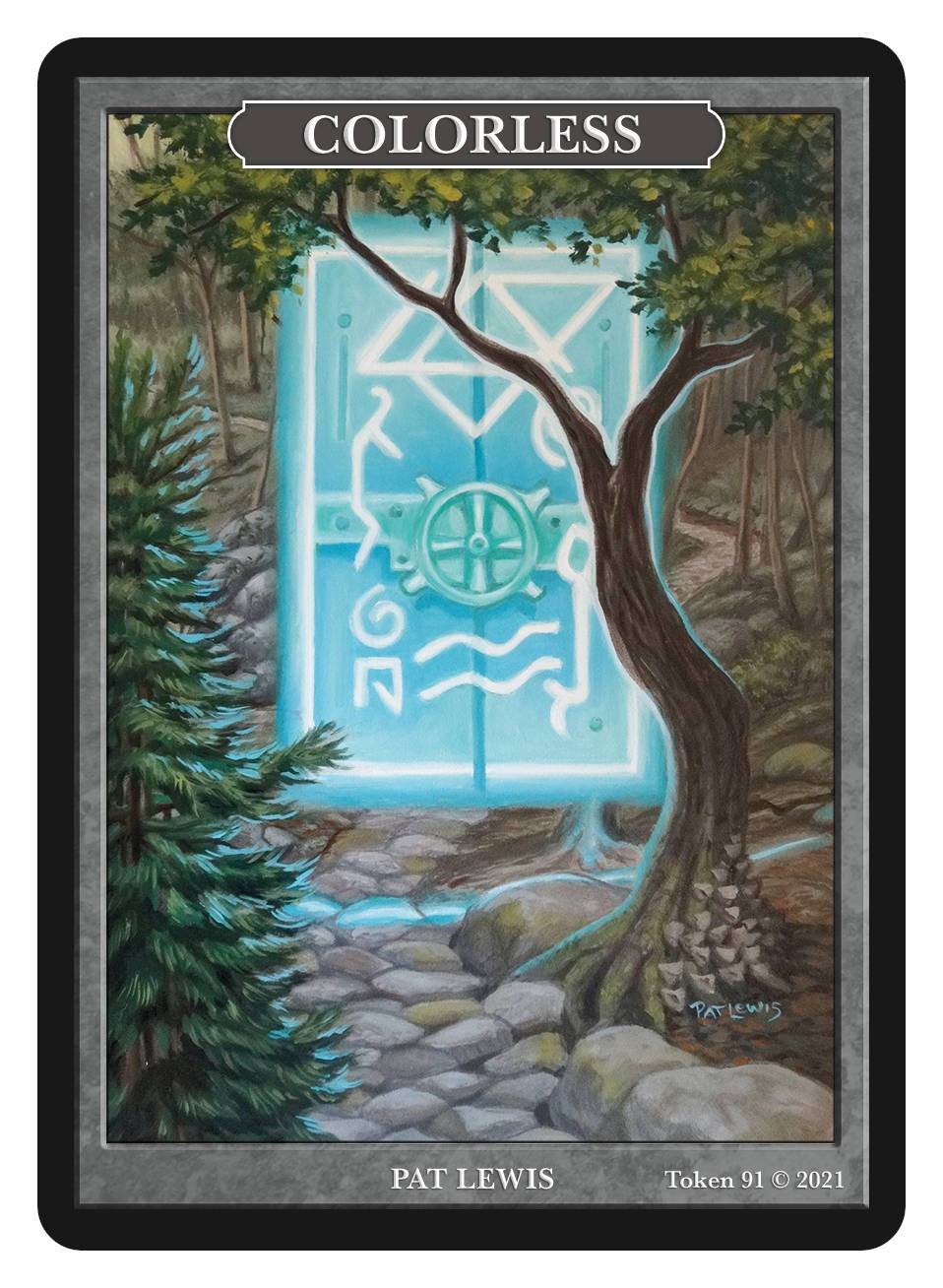 Colorless Token by Pat Lewis - Original Magic Art