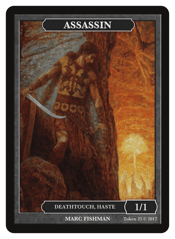 Assassin Token (1/1) by Marc Fishman - Original Magic Art