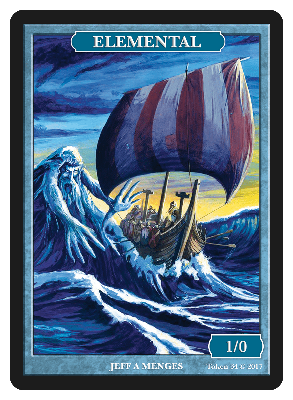 Elemental Token (1/0) by Jeff A. Menges - Original Magic Art