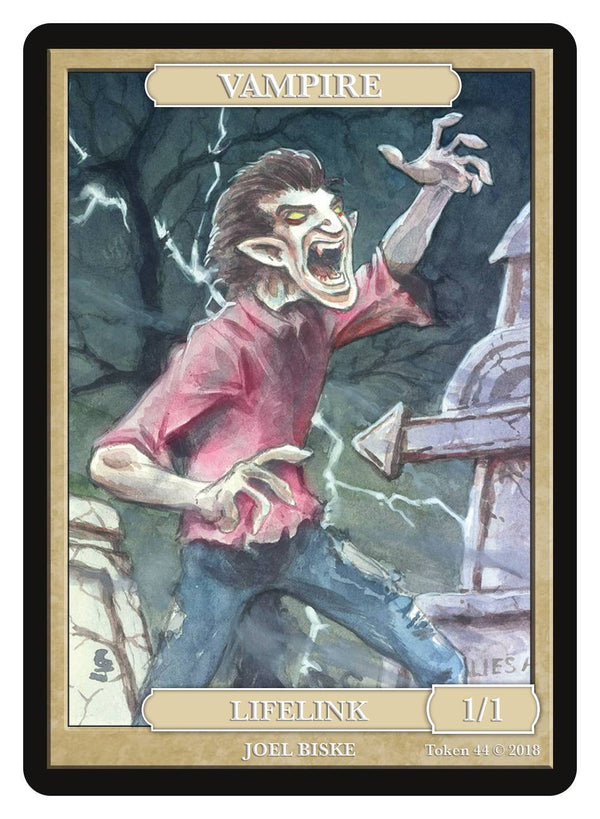 Vampire Token (1/1 - Lifelink) by Joel Biske - Original Magic Art