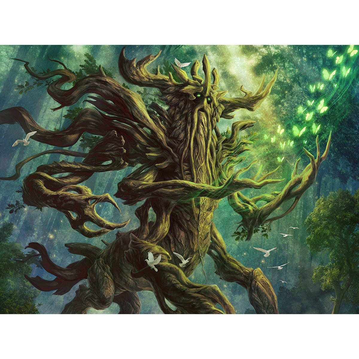 Jason A. Engle Tagged "Treefolk Druid" - Original Magic Art