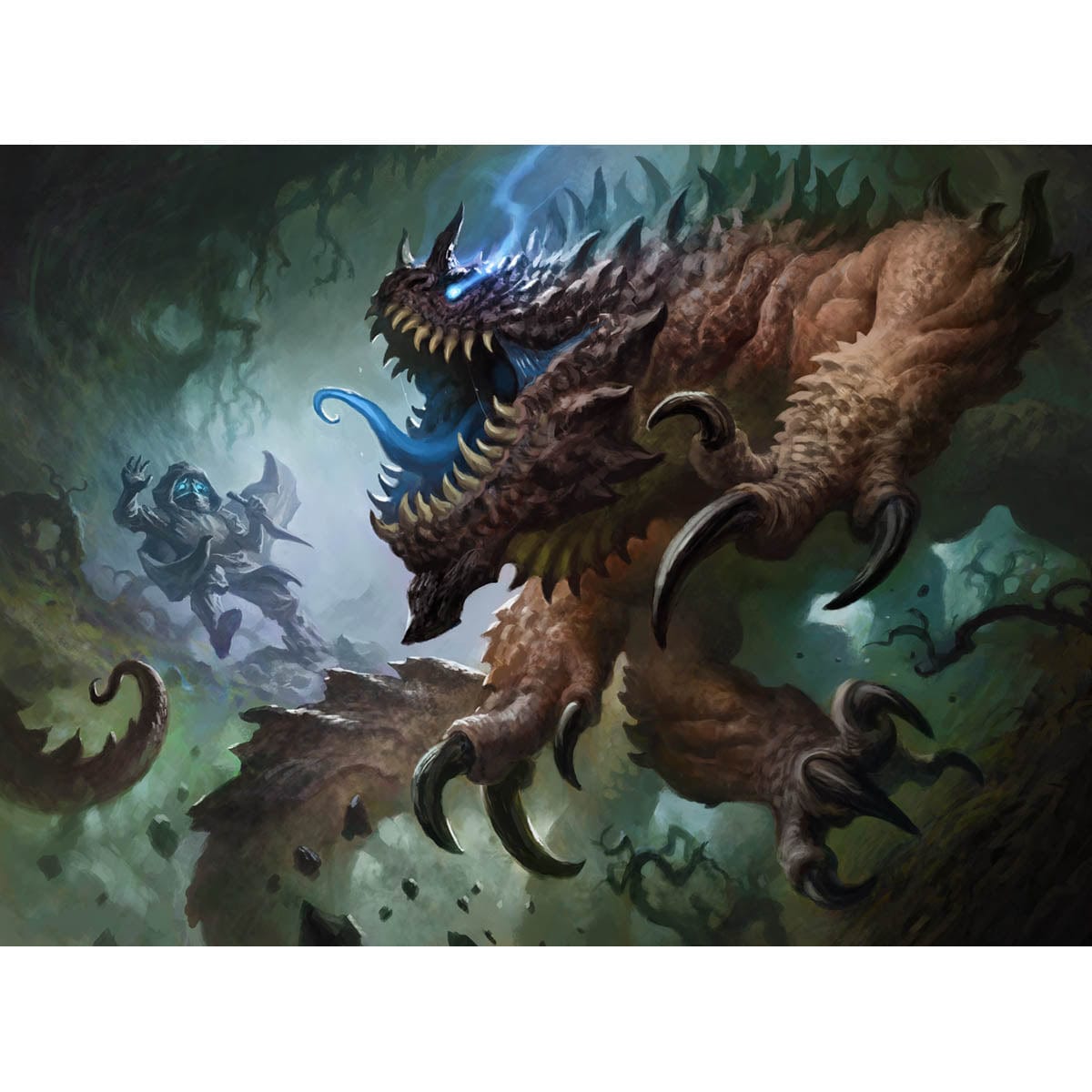 Underdark Basilisk Print - Original Magic Art