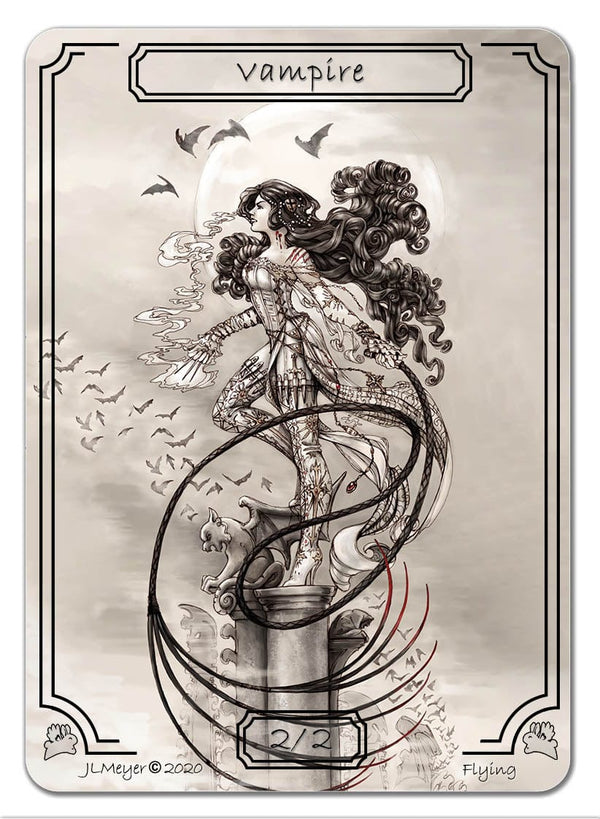 Vampire Token (2/2 - Flying) by Jennifer L. Meyer - Original Magic Art