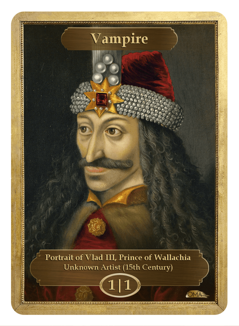 Vampire Token (1/1) by Unknown Artist - Original Magic Art