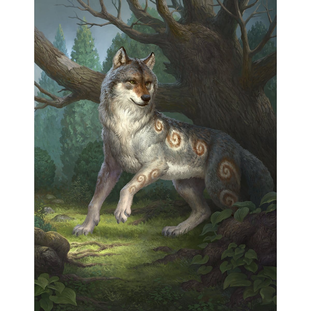 Wolf Token Print - Original Magic Art