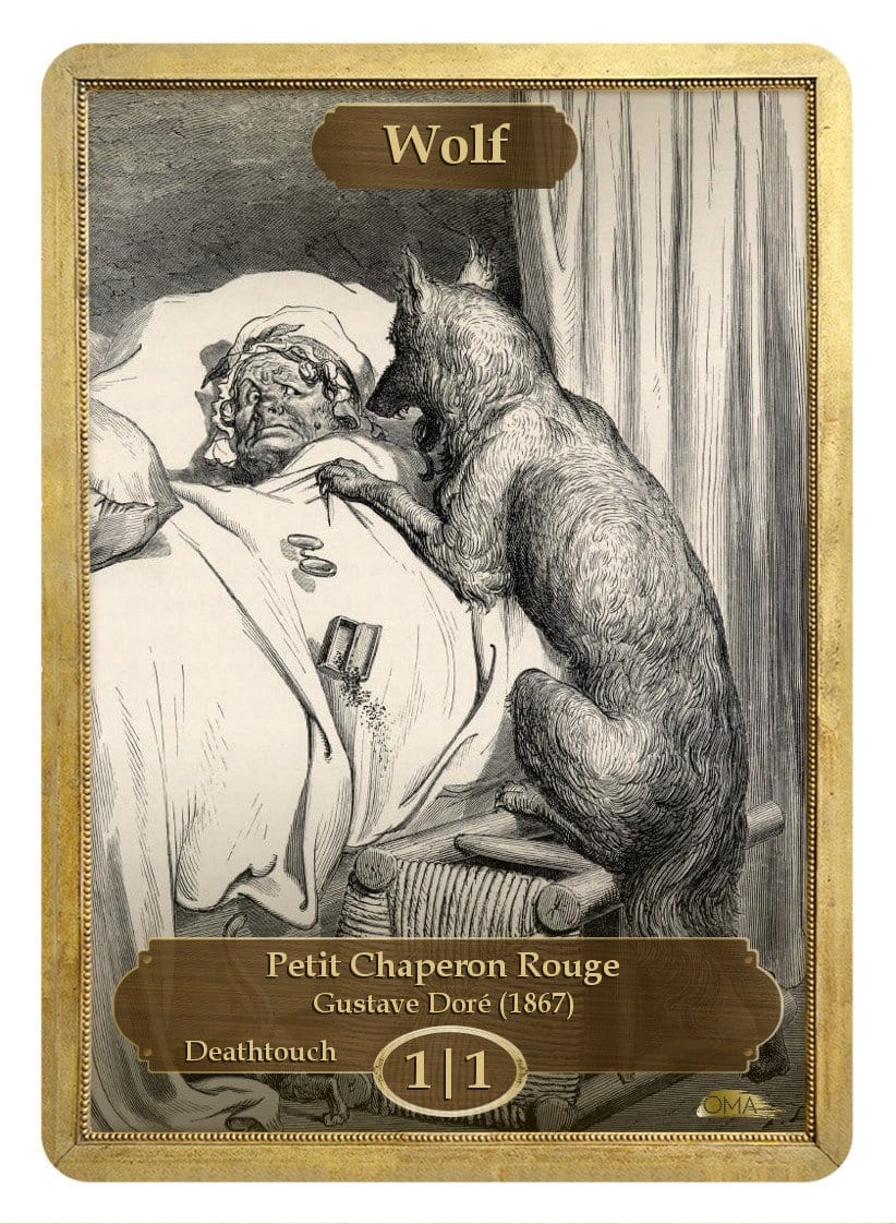Wolf Token (1/1 - Deathtouch) by Gustave Doré - Original Magic Art