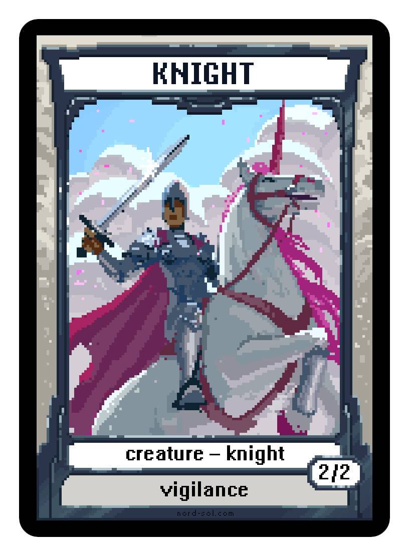Knight Token (2/2 - Vigilance) by Irina Nordsol - Original Magic Art