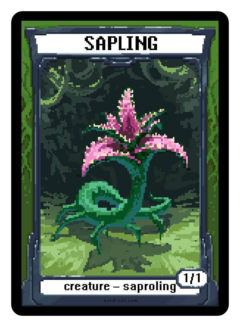 Irina Nordsol Tagged "Saproling" - Original Magic Art